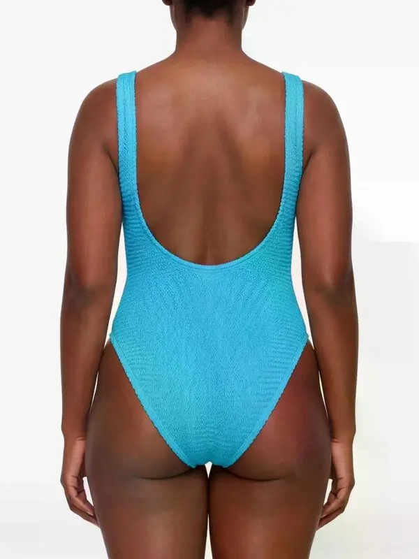 PARAMIDONNA Hailey Textured One Piece Swimsuit - Blue
