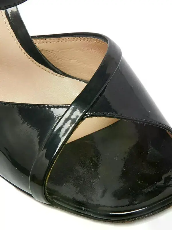 Fendi Patent Leather Slingback Sandals