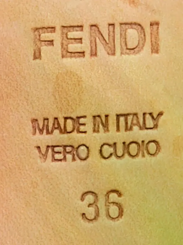 Fendi Patent Leather Slingback Sandals
