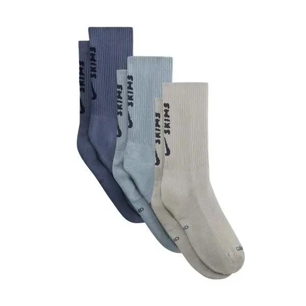 SKIMS Dri Fit Crew Socks 3-pack And Nike Accessories - Deep Royal Multi
