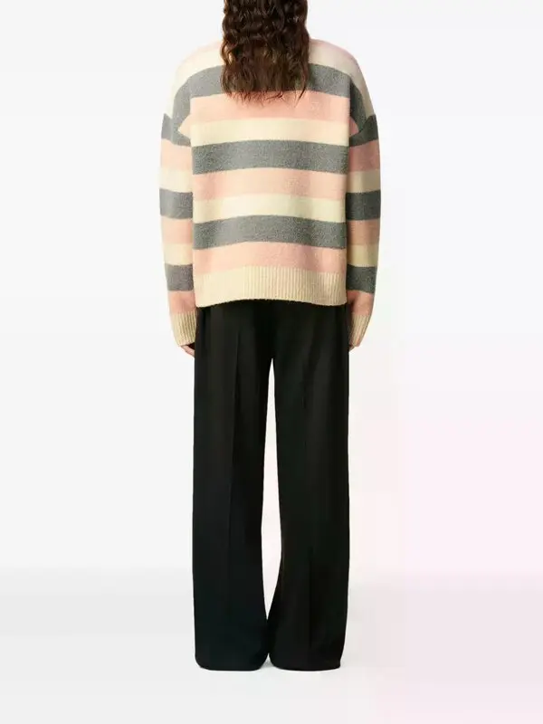AMI Paris Striped Crew-neck Sweater
