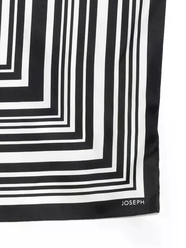 JOSEPH Kenza Striped Scarf - Black