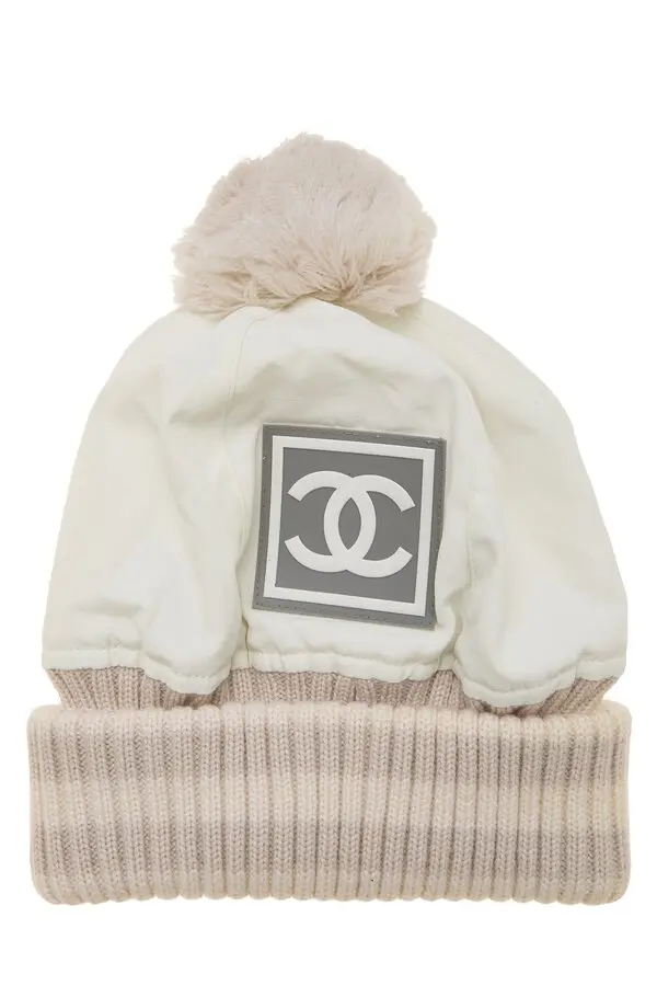 Chanel Nylon Sportline Beanie - White