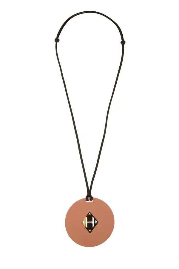 Hermès Acrylic Horn Necklace - Pink