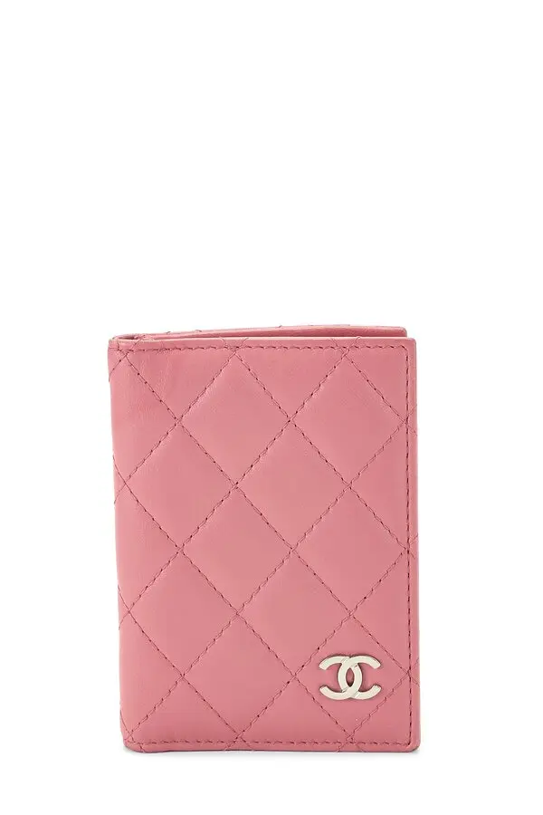Chanel Lambskin Compact Wallet - Pink