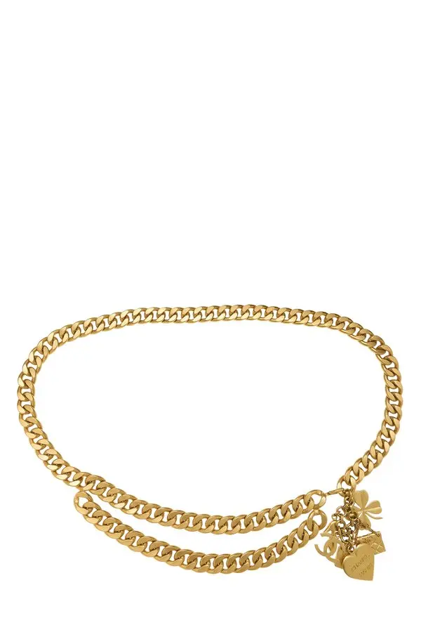 Chanel Plated Lucky Charms Chain Belt - Gold