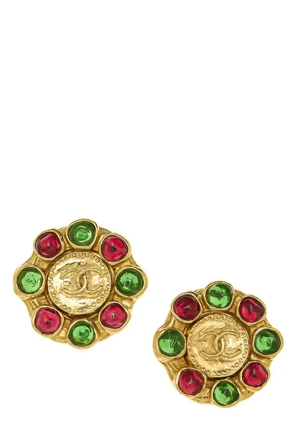 Chanel Gripoix Earrings - Multi