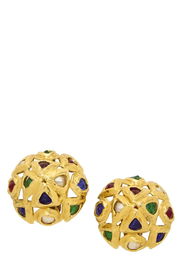 Chanel Gripoix Earrings - Multi