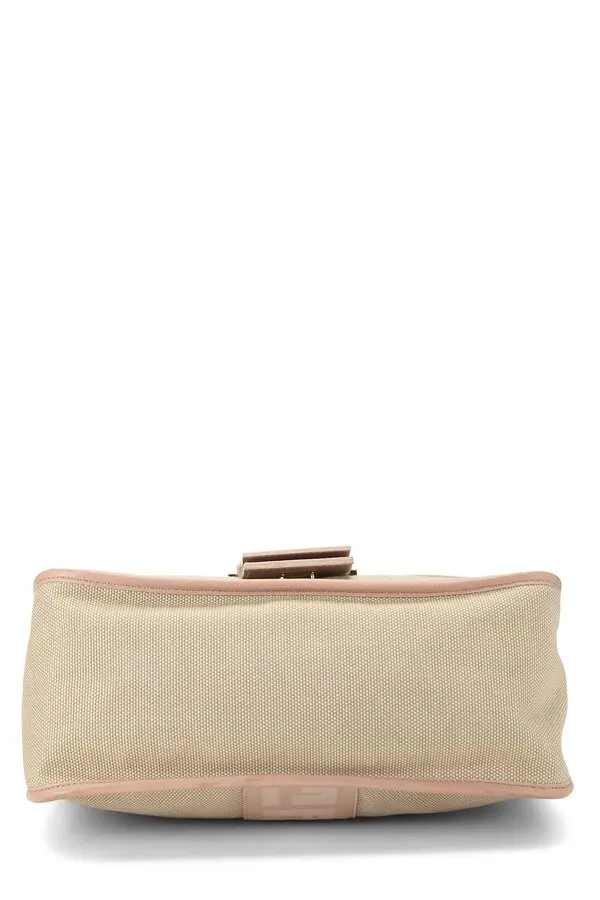 Fendi Jacquard Canvas Shoulder Bag - Beige