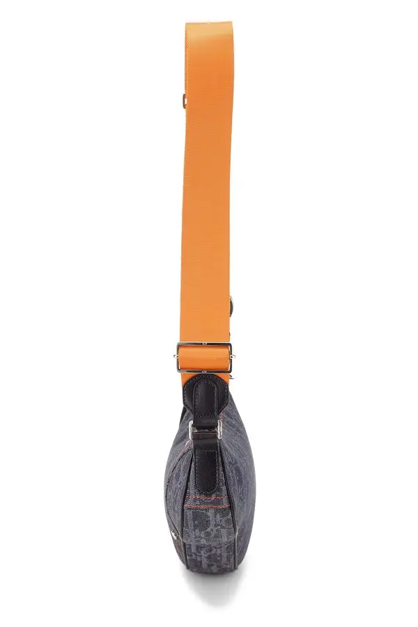 Dior Trotter Denim Flight Saddle Crossbody