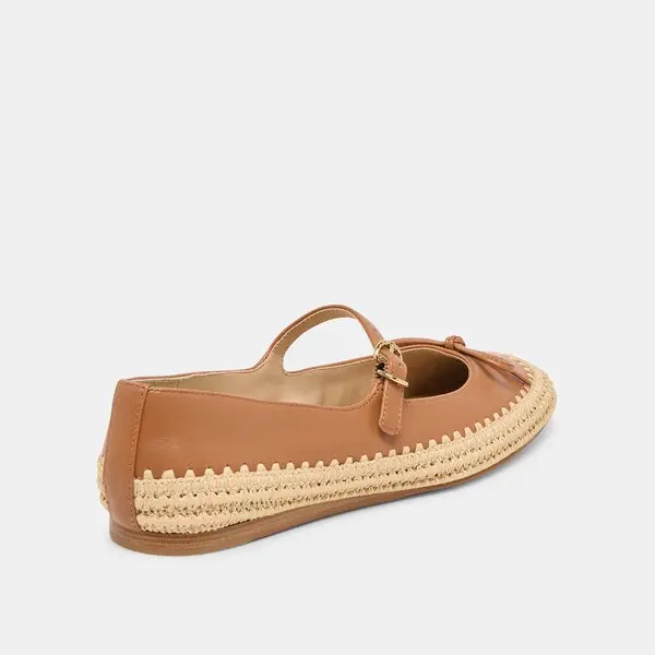 DOLCEVITA Betony Raffia-trimmed Ballet Flats