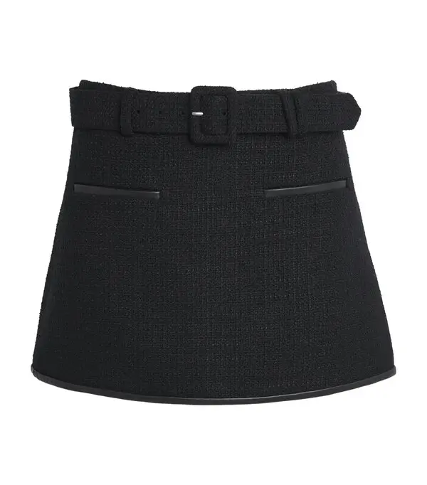 SELF-PORTRAIT Bouclé Mini Skirt