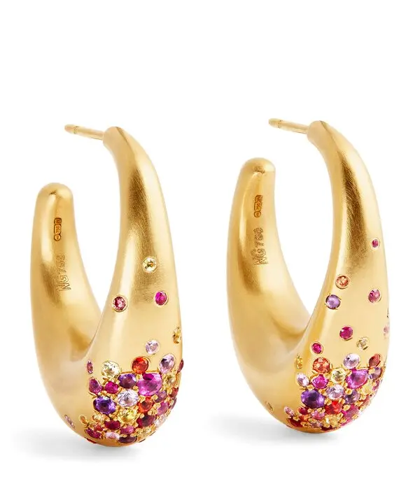 NADA GHAZAL My Muse Urban Summer Nights Hoop Earrings - Gold