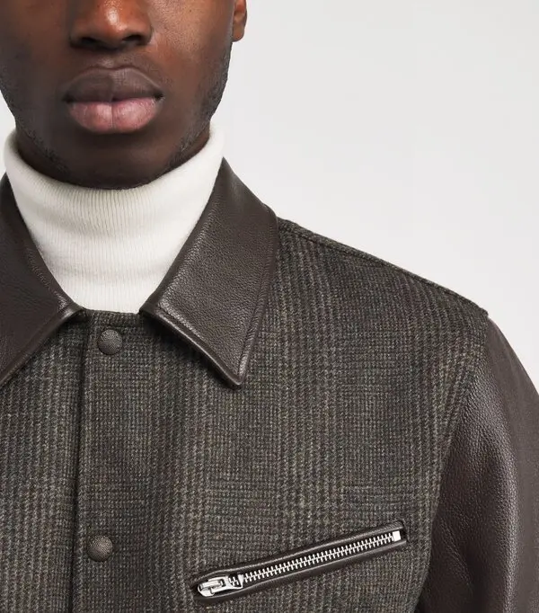 Rag & Bone Wool Leather-trim Bomber Jacket