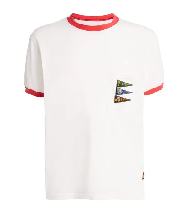 Kapital Cotton Pennant Ringer T-shirt - White