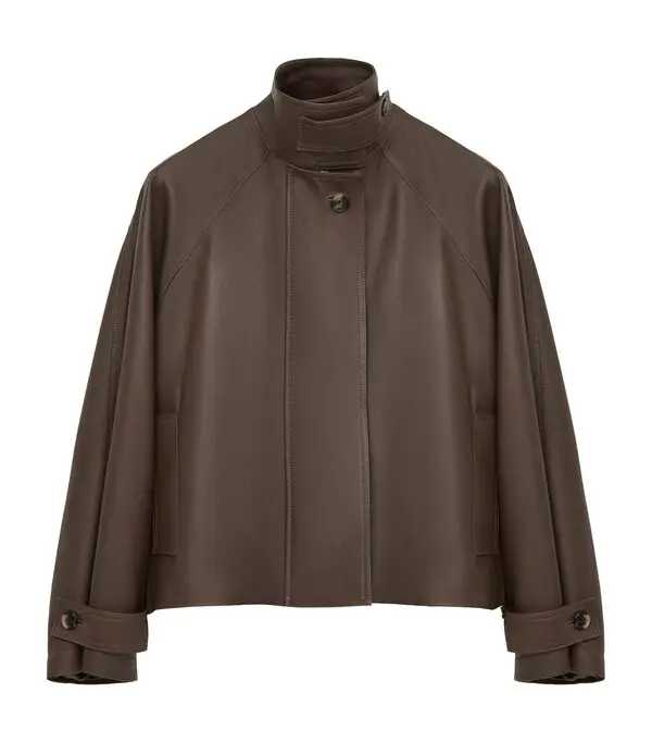 Loewe Calfskin Funnel-neck Jacket