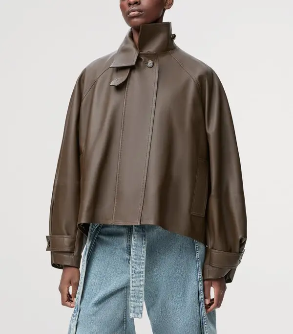 Loewe Calfskin Funnel-neck Jacket