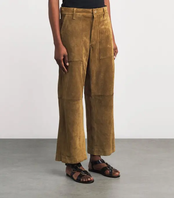 Polo Ralph Lauren Suede Wide-leg Trousers