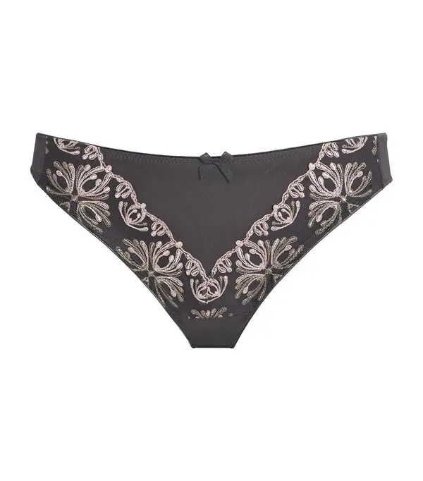 Chantelle Lace Champs Élysées Brazilian Briefs - Black