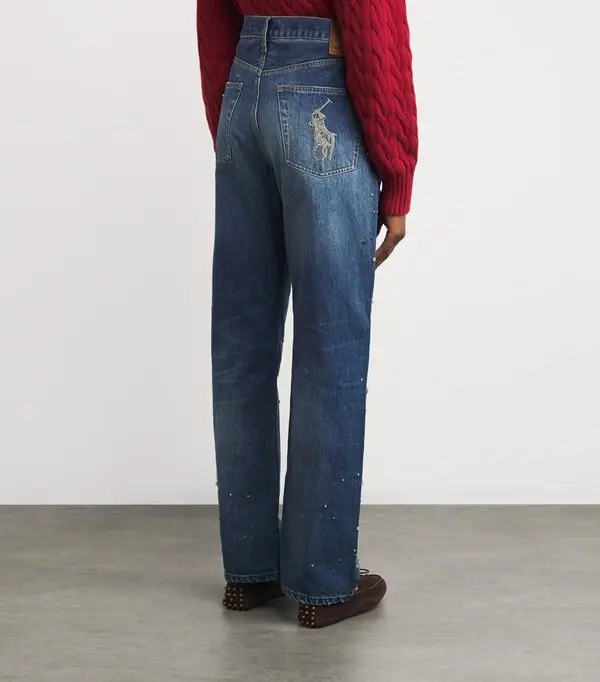 Polo Ralph Lauren Embellished Relaxed Straight Jeans