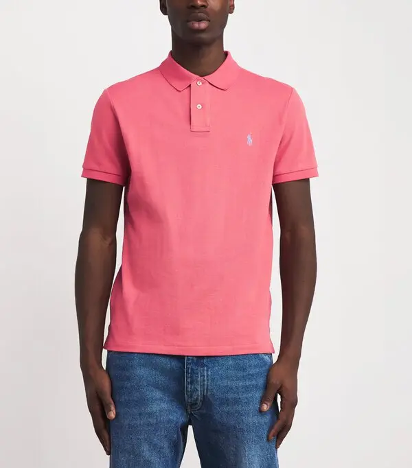 Polo Ralph Lauren Cotton Mesh Slim Polo Shirt - Red