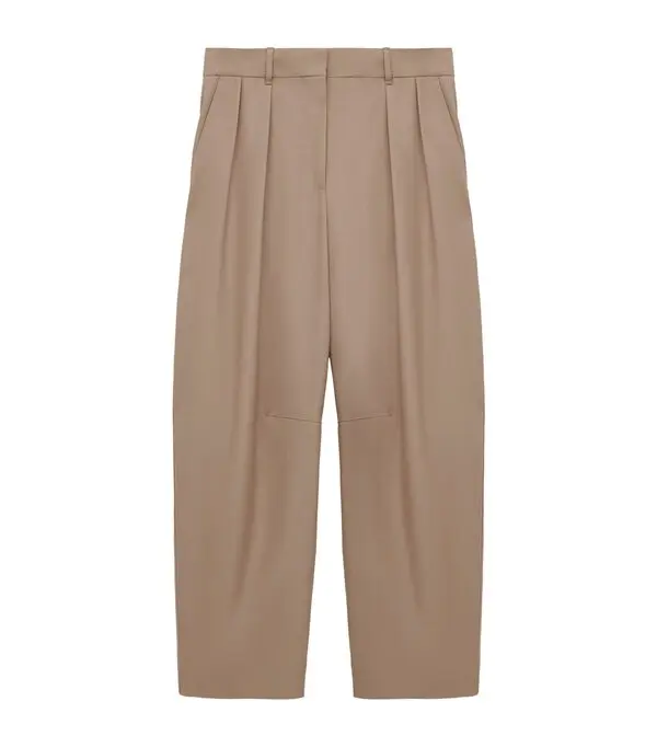 Loewe Wool-blend Barrel Double-pleated Trousers