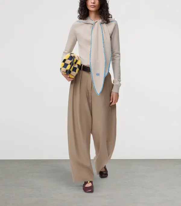 Loewe Wool-blend Barrel Double-pleated Trousers