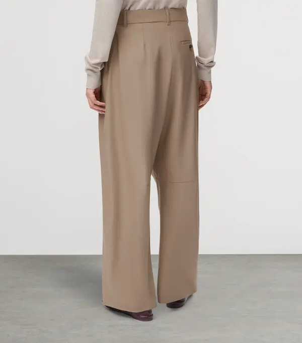 Loewe Wool-blend Barrel Double-pleated Trousers
