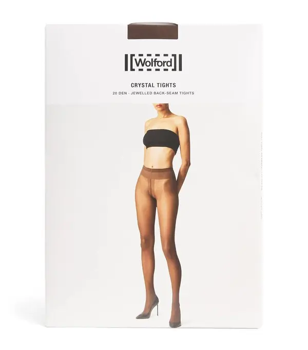 Wolford Crystal Back-seam 20 Tights - Brown