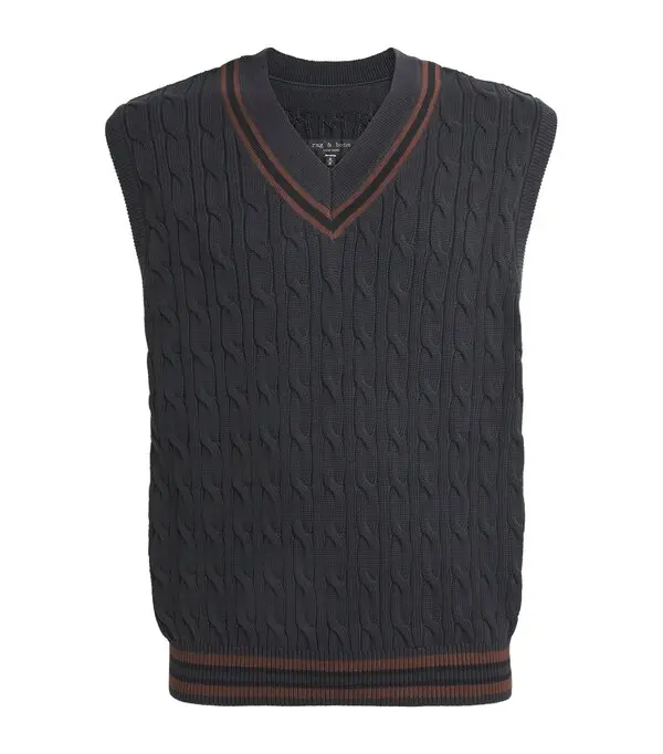 Rag & Bone Cotton Cable-knit Sweater Vest