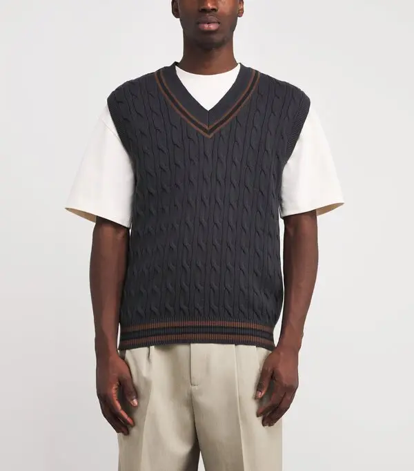 Rag & Bone Cotton Cable-knit Sweater Vest