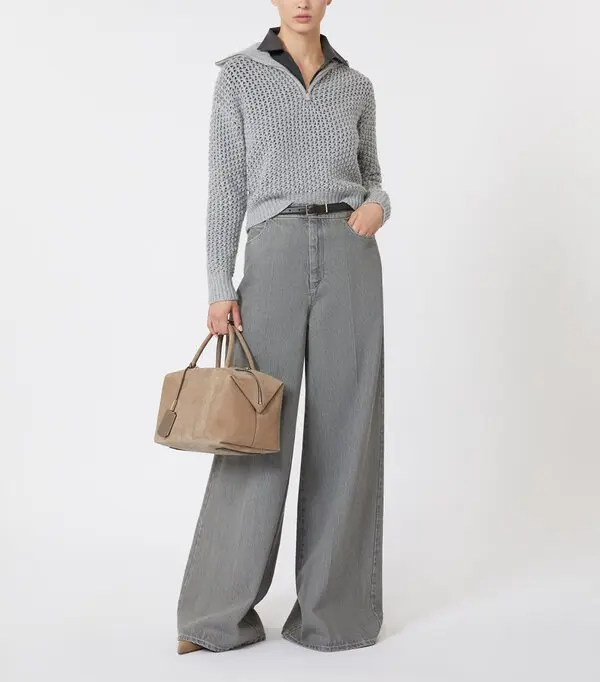 Max Mara Wool-blend Half-zip Sweater