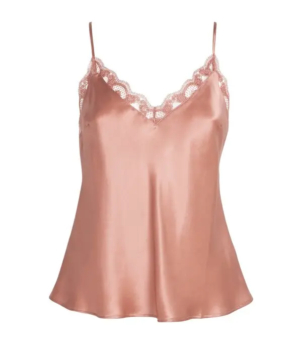 Simone Perele Silk-blend Tank - Pink