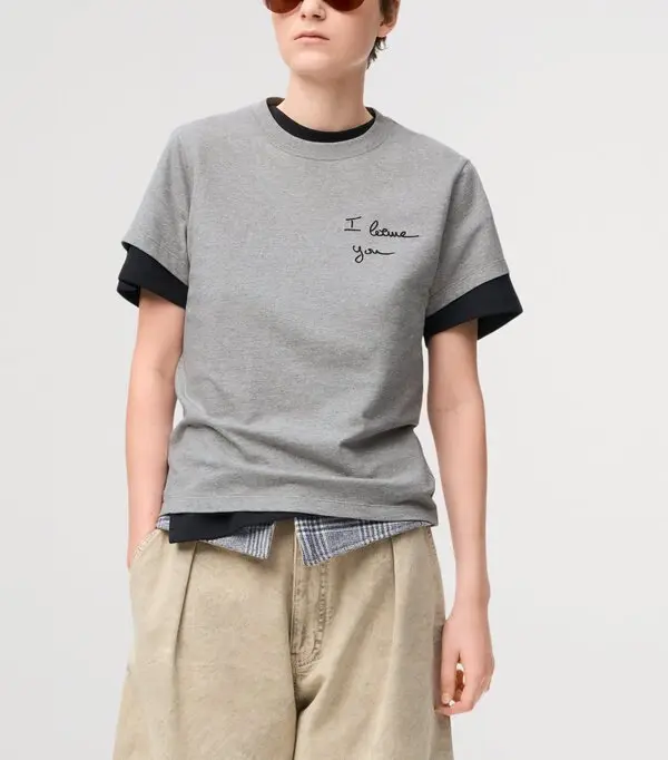 Loewe Stretch-cotton Embroidered T-shirt