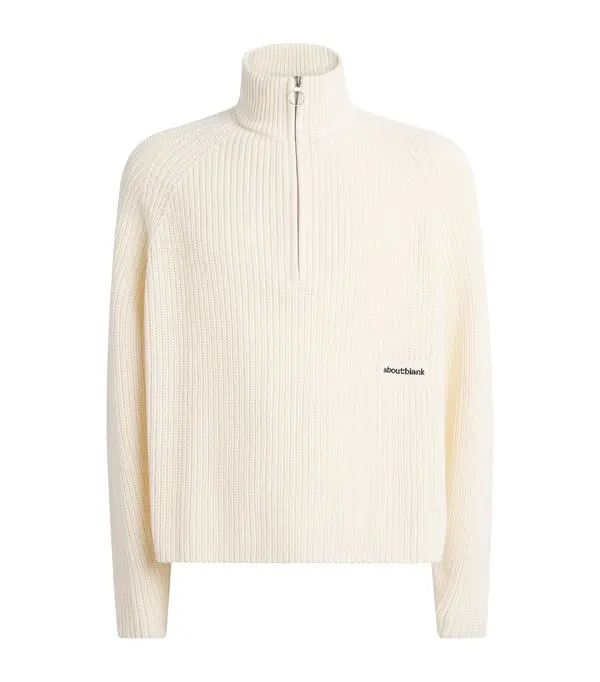ABOUT:BLANK Cotton Half-zip Sweater