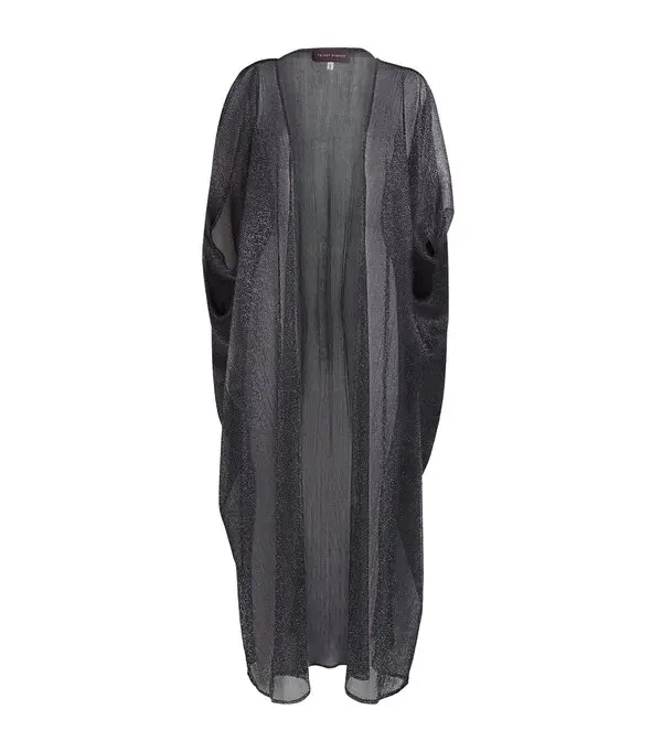 Talbot Runhof Metallic Voile Cape