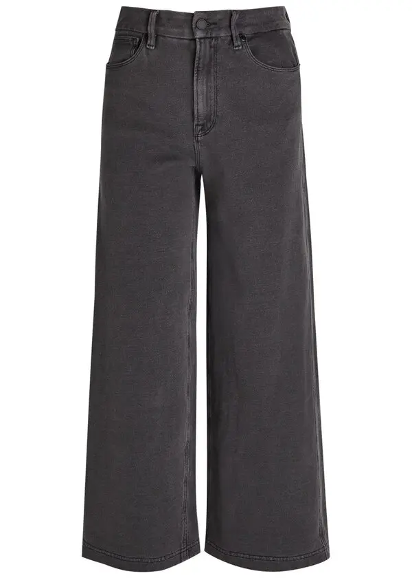 Good American Jeanius Cropped Wide-leg Sweatpants