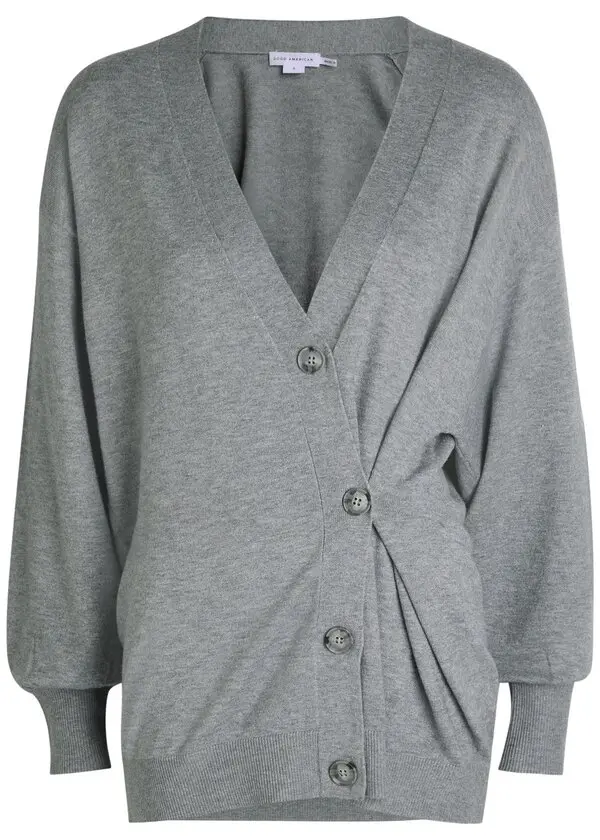 Good American Fine-knit Asymmetric Cardigan