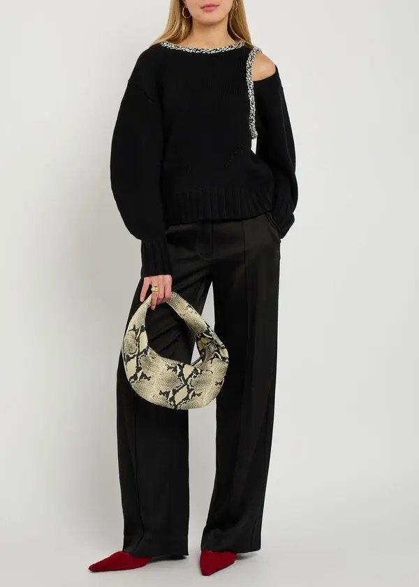 Simkhai Crystal-embellished Wool-blend Jumper - Black