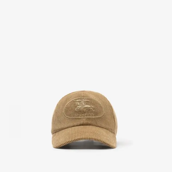 Burberry Knight Stamp Corduroy Baseball Cap - Sweep Beige