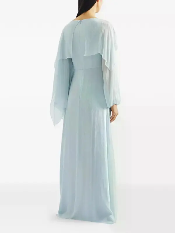 Erdem Long-Sleeve Embellished Maxi Dress - Blue | Editorialist
