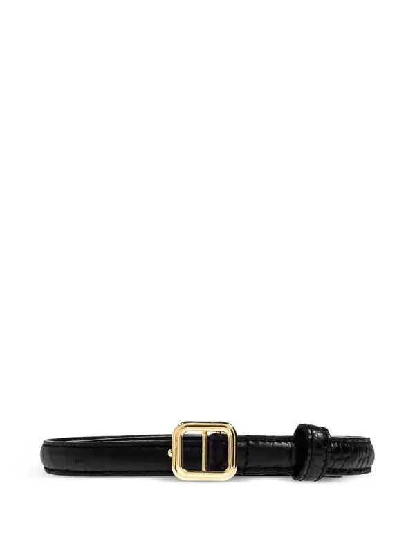 Lié Studio Georgia Slim Croc Belt - Black