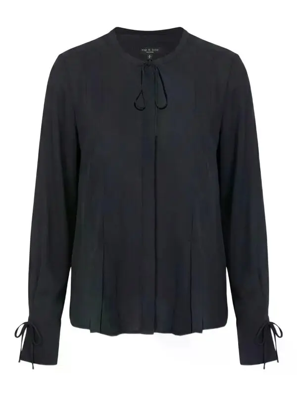 Rag & Bone Arden Pleated Blouse - Black