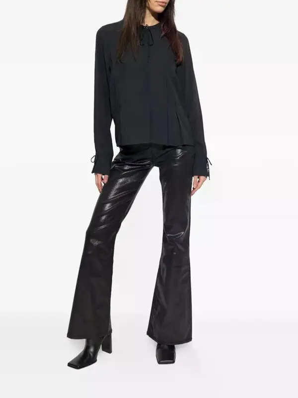 Rag & Bone Arden Pleated Blouse - Black