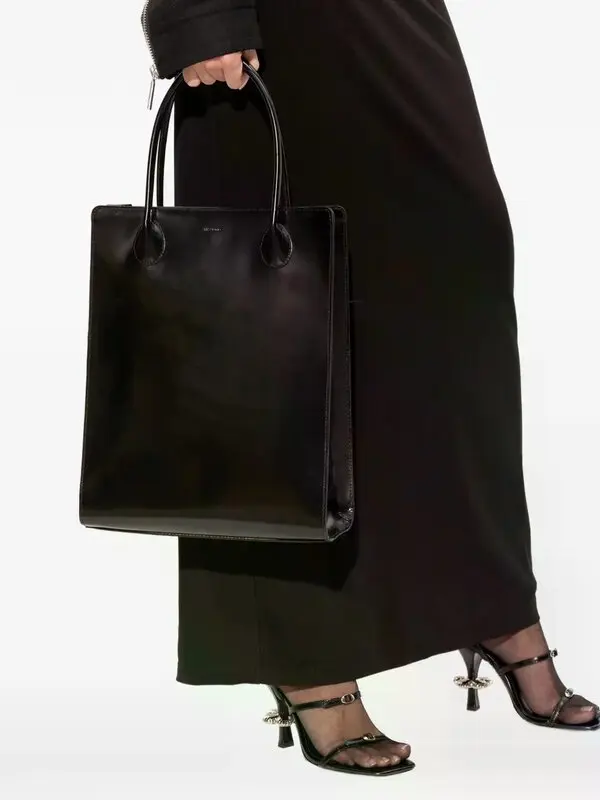 LIÉ STUDIO The Jane Patent Leather Tote Bag - Black
