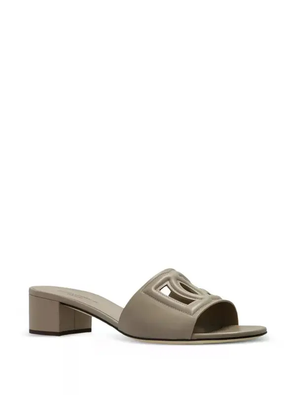 Dolce & Gabbana Cutout Block-heel Sandals - Neutrals