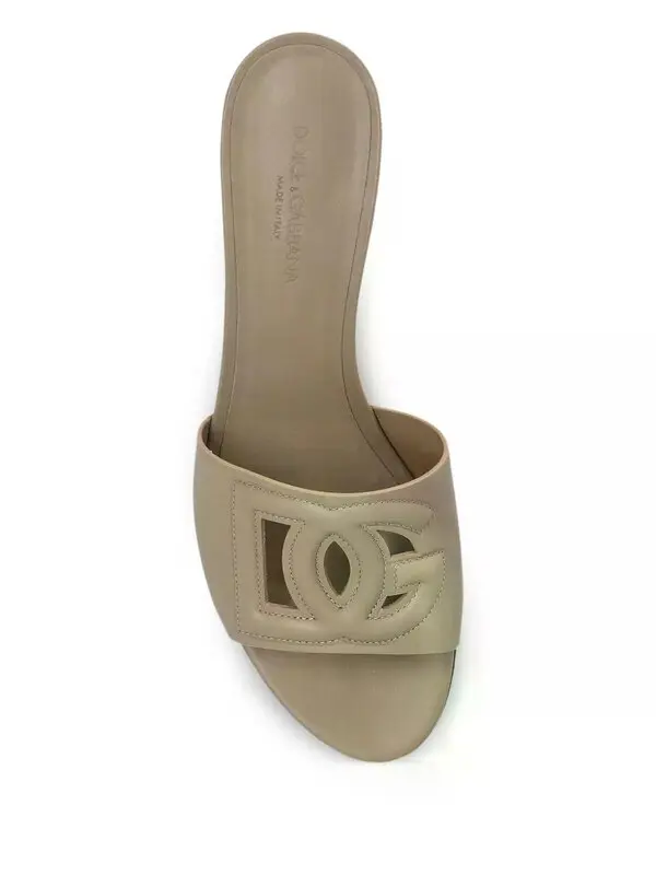 Dolce & Gabbana Cutout Block-heel Sandals - Neutrals