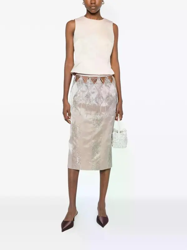 Botsí Lumiere Diamond-lace Midi Skirt