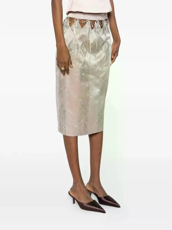 Botsí Lumiere Diamond-lace Midi Skirt