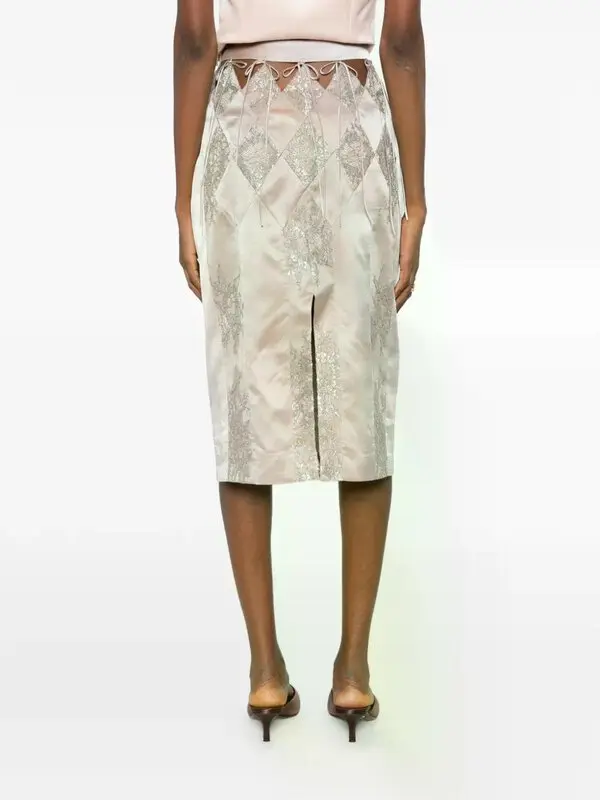 Botsí Lumiere Diamond-lace Midi Skirt